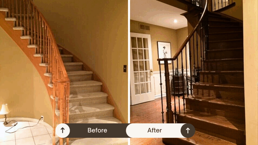 Before and After - Toronto Staircase Renovation