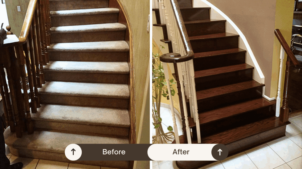 Before and After - Toronto Staircase Renovation
