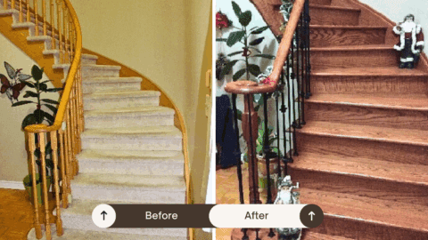 Before and After - Toronto Staircase Renovation