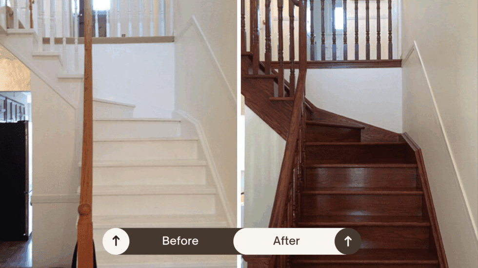 Before and After - Toronto Staircase Renovation